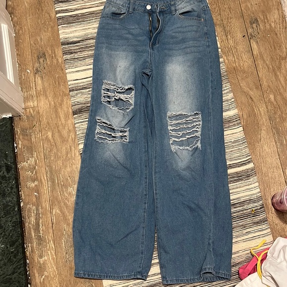 Jeans | Baggy Ripped Jeans | Poshmark